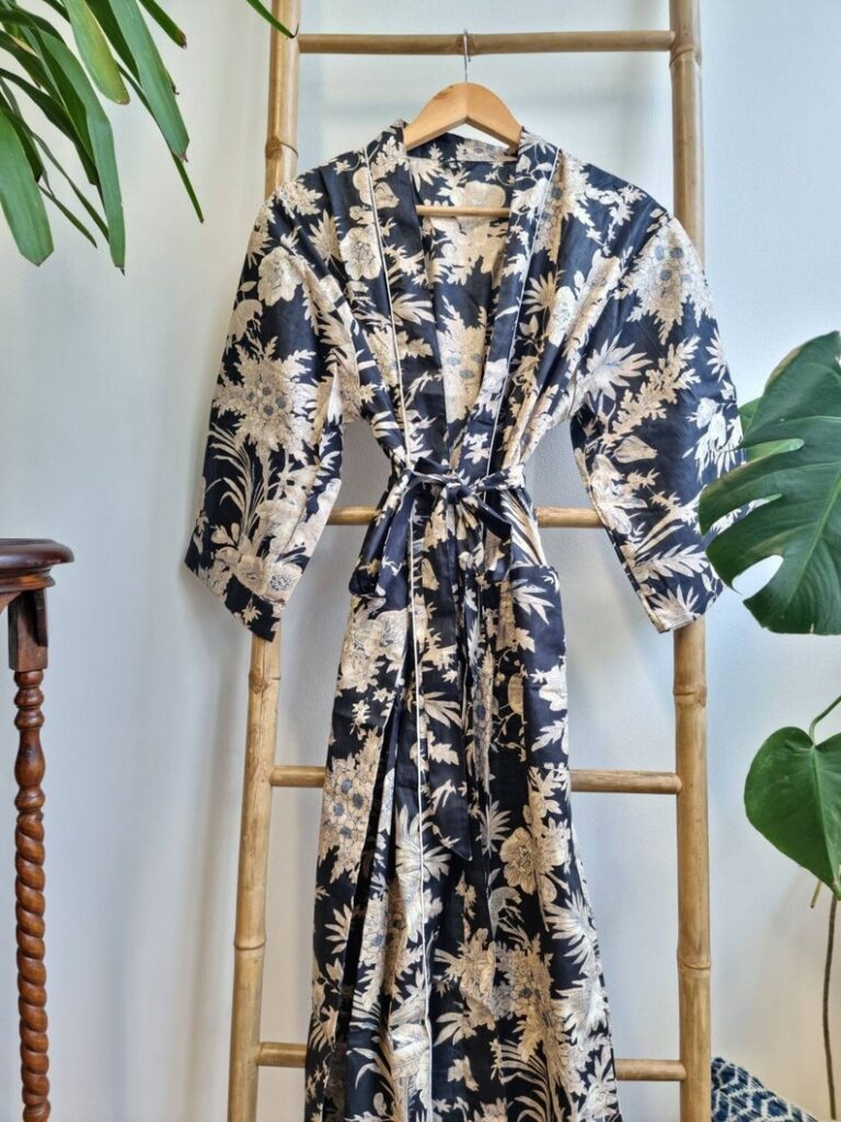 Indigo Reversible Kantha Blue Indigo Multi Patch Print Unisex – Fair ...