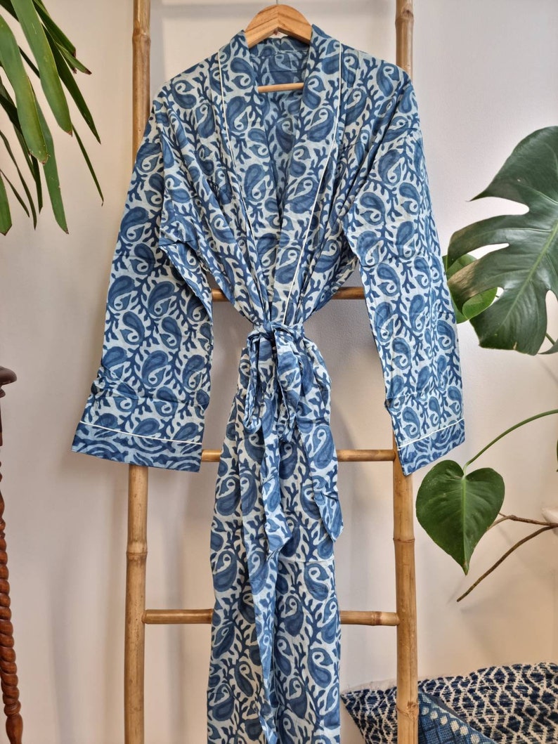 Indigo Reversible Kantha Blue Indigo Multi Patch Print Unisex – Fair ...